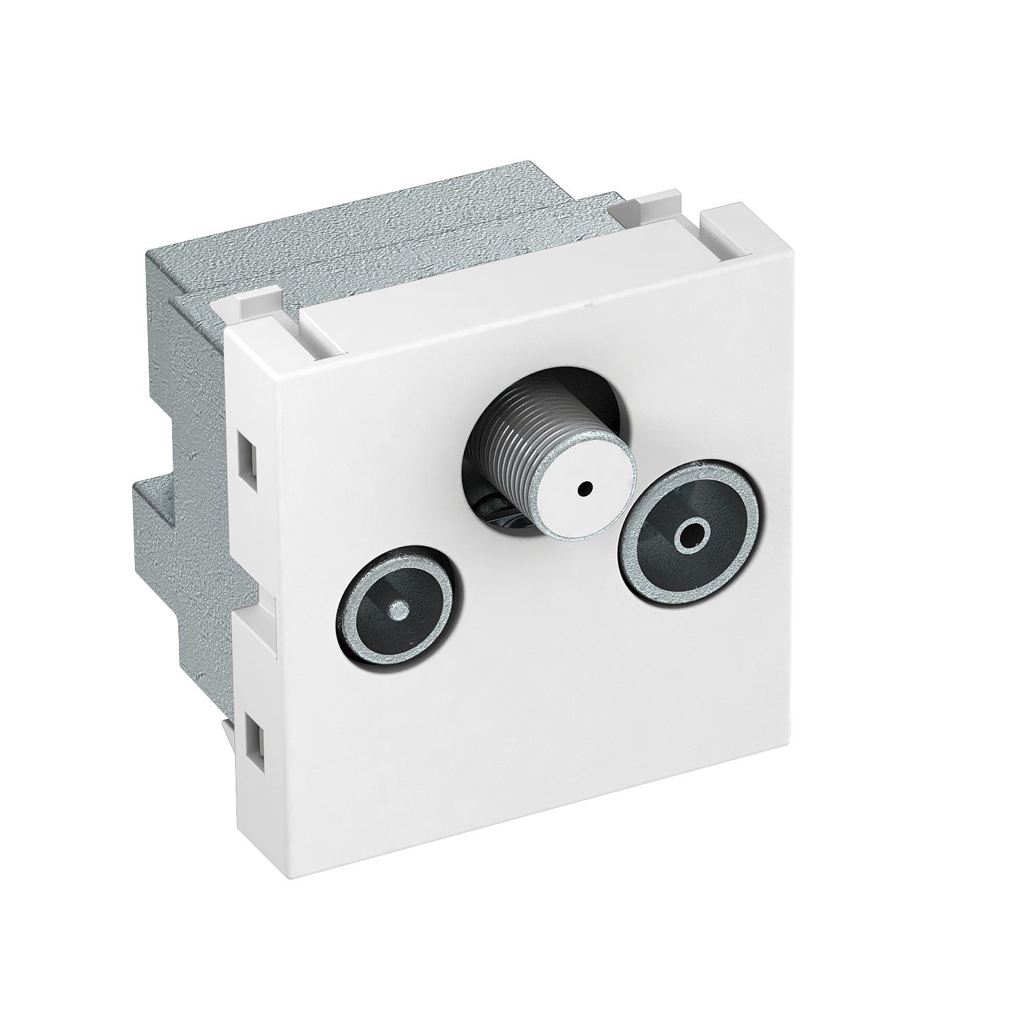 Antenna connection, 1 module, TV/radio/SAT, antenna socket, pure white ...